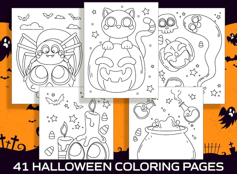 New Fun Halloween Coloring Pages: Over 41 Printable Pages for Kids ...