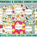 Summer Fruits and Berries Binder Cover, 10 Printable & Editable Covers ...