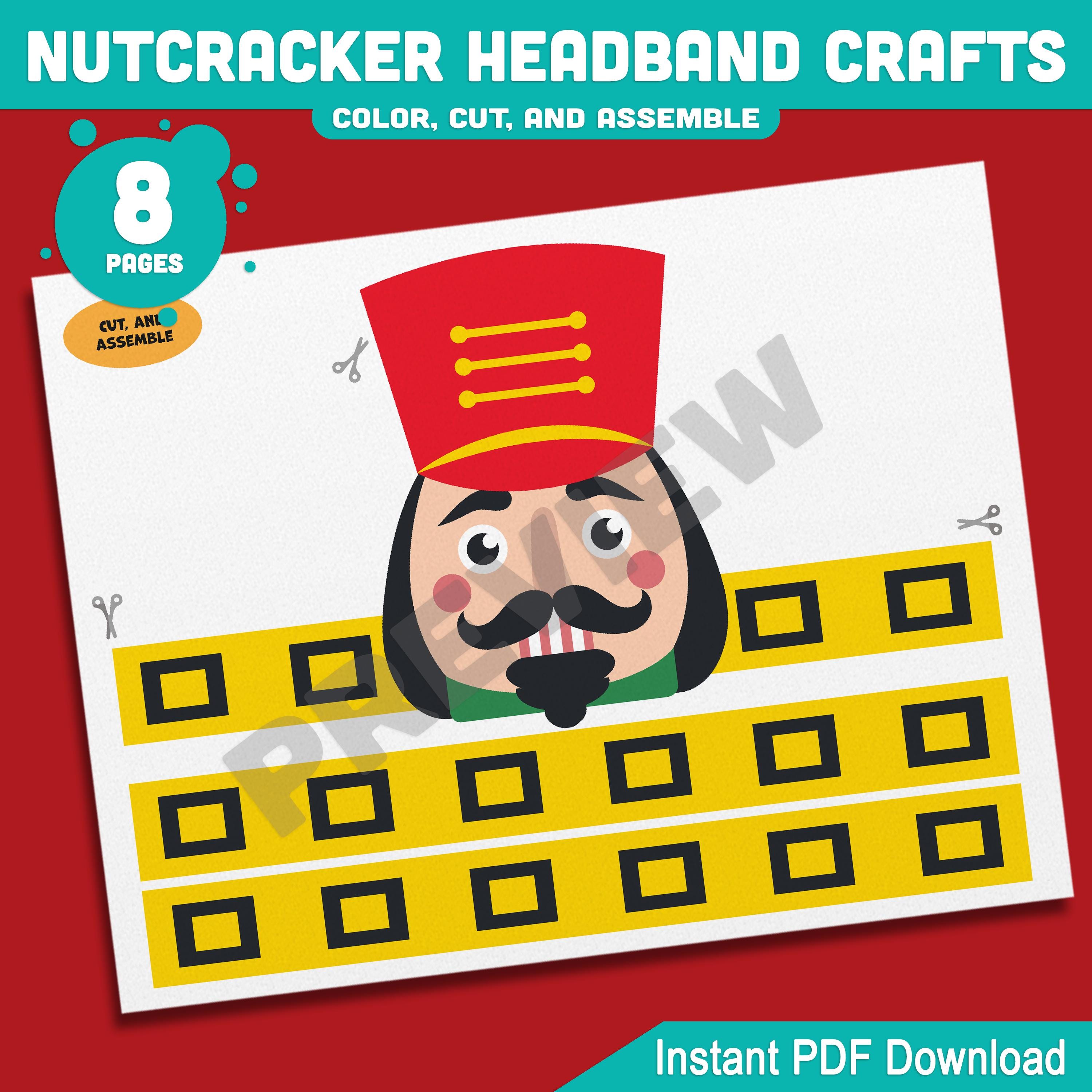 Printable Nutcracker Headband Crafts, Fun Christmas Paper Hat and ...