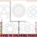 Flower Mandalas Coloring Book, 40 Printable Simple Spring Flower ...