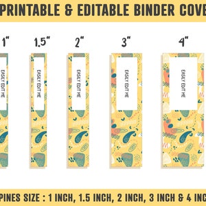Abstract Planner Cover, 10 Printable & Editable Binder Covers+spines ...