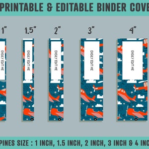 Vehicle Binder Template, 10 Printable & Editable Binder Covers+spines ...