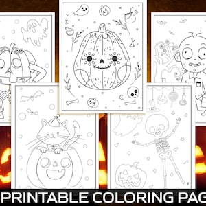 Halloween Activities for Kids, 40 Printable Coloring Pages for Kids ...
