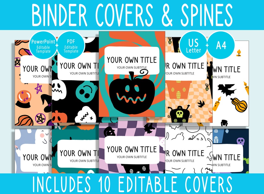 10 Editable Halloween Activity Binder Covers Includes - Etsy