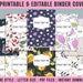 Floral Leaves and Geometric Shapes Binder Cover, 10 Printable/editable ...