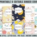 Cat Binder Cover, 10 Printable/editable Covers+spines, Teacher/school ...