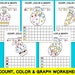 40 Count Color & Graph Worksheets Count and Graph Shapes - Etsy