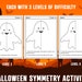 Halloween Symmetry Worksheet Ghost Halloween Cauldron Lines - Etsy