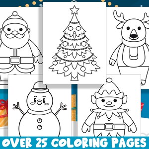 Simple Christmas Coloring Pages: 25 Printable Holiday Pages for ...