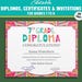 Printable 7th Grade Diplomas, Editable Certificates for 1st-8th Grades ...