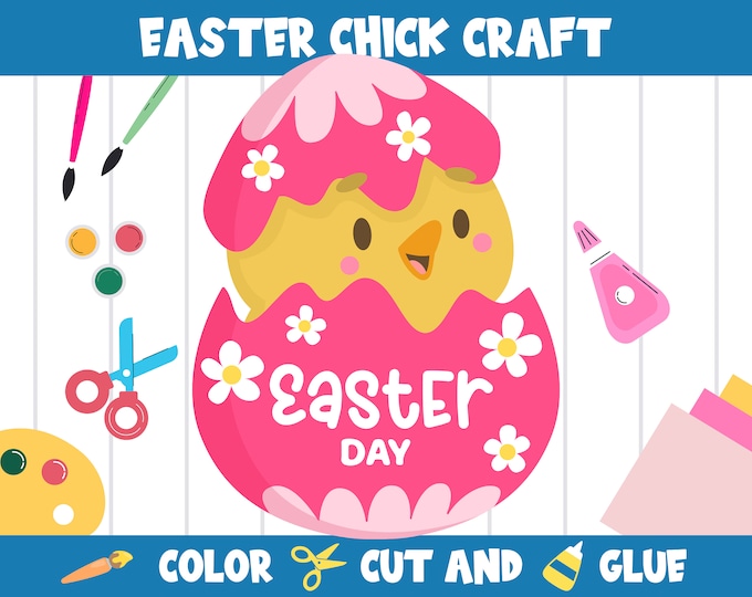 Chick Craft Template | Farm Animal Activities | Paper Bag Puppets ...