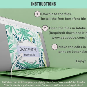 Leaves Binder Cover, 10 Printable & Editable Binder Covers + Spines ...