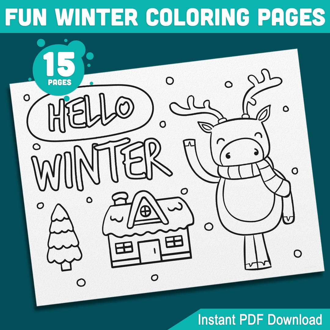 Fun Winter Coloring Pages: 15 Playful Designs for Preschool and ...