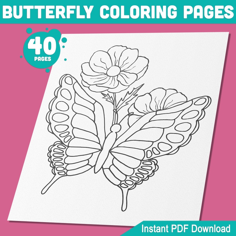 Butterfly Coloring Pages: 40 Beautiful Activity Sheets for Kids ...