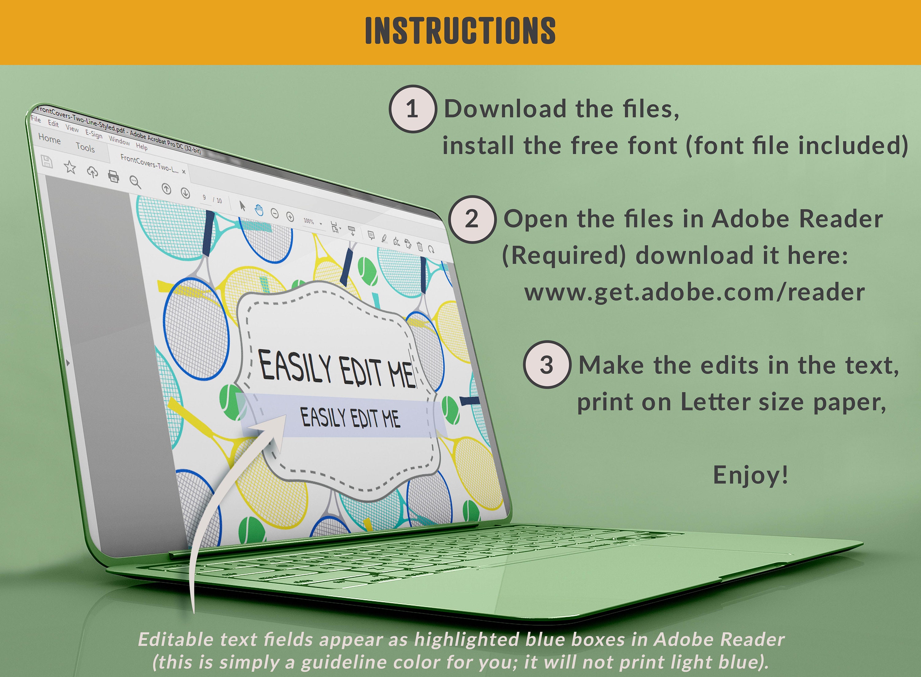 Sports Binder Cover 10 Printable & Editable Coversspines - Etsy