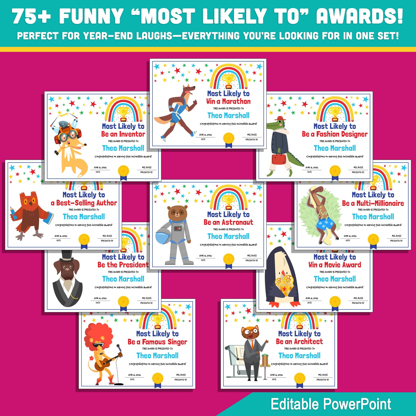 Funny “most Likely To” Award Certificates – 75 Hilarious Editable ...
