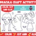 Cute Dracula Craft Activity Color, Cut, and Glue for Prek to 2nd Grade ...