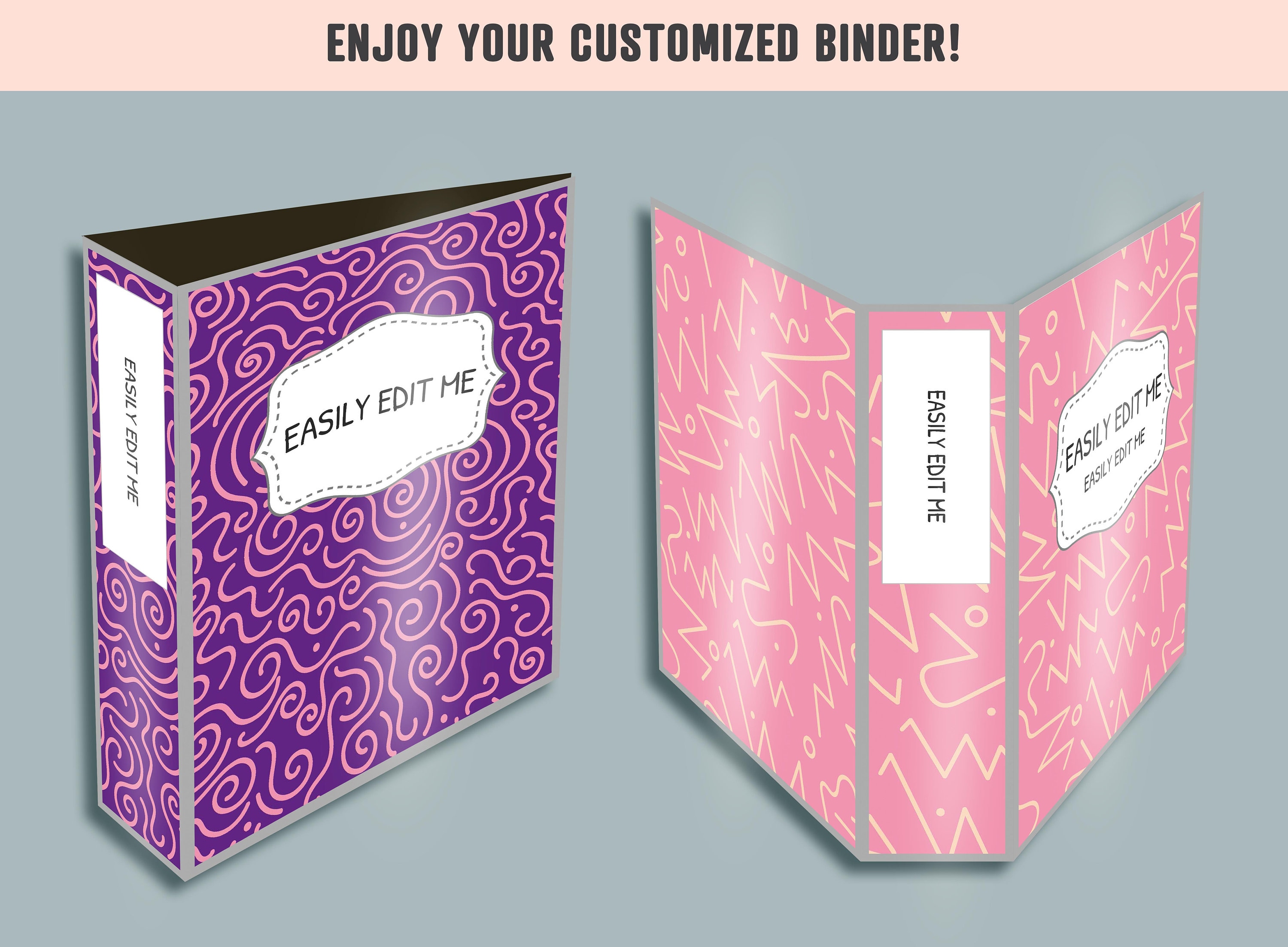 Swatches Memphis Lines Patterns Binder Cover 10 Printable & - Etsy