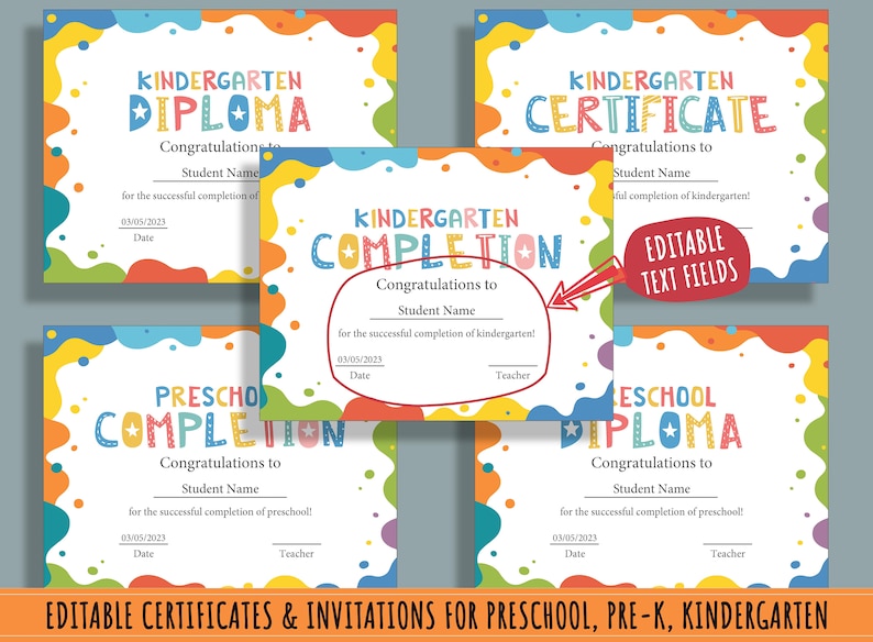 First Steps to Success: Kindergarten & Preschool Diploma, Certificate ...