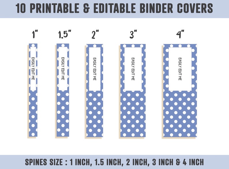 Planner Cover Page, 10 Editable Binder Covers and Spines, Binder Cover ...