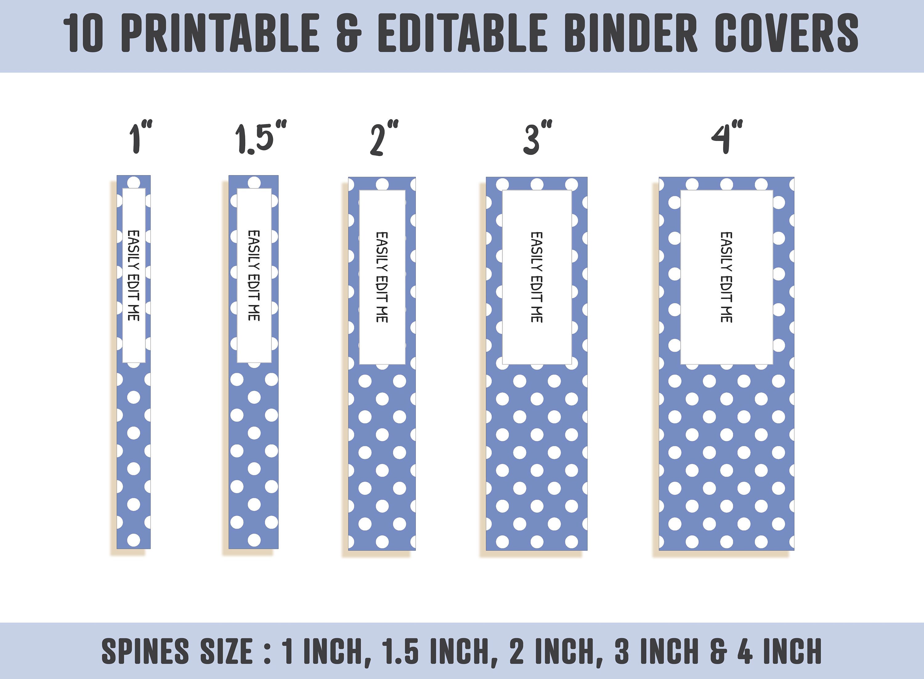 Planner Cover Page, 10 Editable Binder Covers and Spines, Binder Cover ...