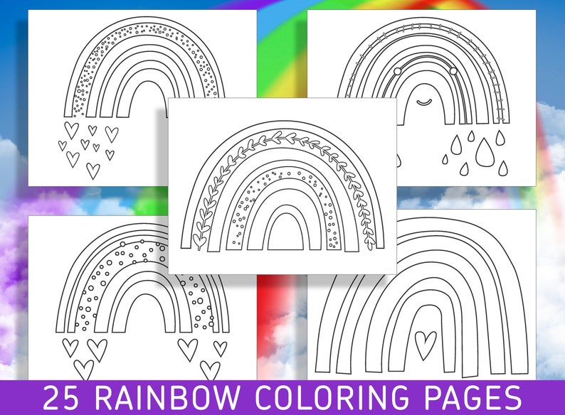 25 Delightful Rainbow Coloring Pages for Kids – Perfect for Preschool ...