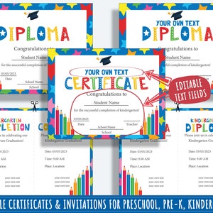 Editable Class Awards, End of the Year Awards, Diplomas, Certificates ...