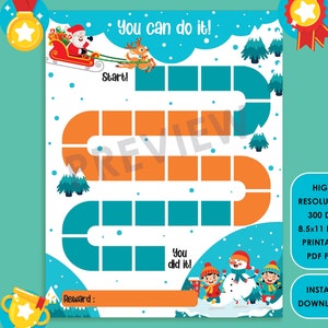 Printable Santa Claus Reward Chart Merry Christmas Behavior - Etsy