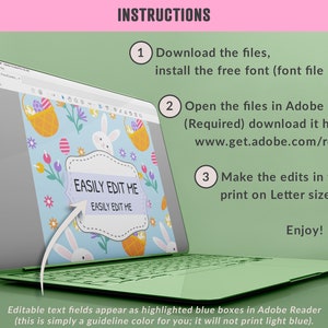 Easter Binder Cover, 10 Printable/editable Binder Covers + Spines ...