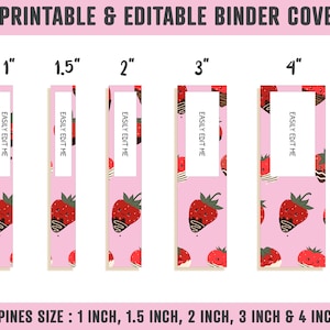 Food Binder Cover, 10 Printable & Editable Covers+spines Binder Insert ...