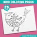Cute Bird Coloring Pages: 25 Charming Designs for Kids and Adults, Fun ...