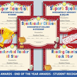 Editable Class Superlatives Awards, End of the Year Classroom Awards ...