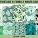 Tropical Leaves Binder Cover, 10 Printable & Editable Covers+spines ...