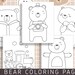 25 Adorable Bear Coloring Pages for Preschool and Kindergarten Kids ...