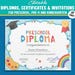 37 Editable Preschool and Pre-kindergarten Diplomas, Certificates ...