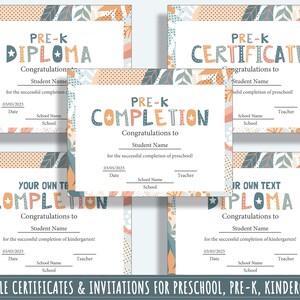 37 Pages of Editable Diploma, Certificate, and Invitation Templates for ...