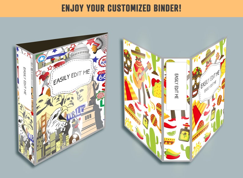 Cultural Travel Binder Cover 10 Printable & Editable Binder - Etsy