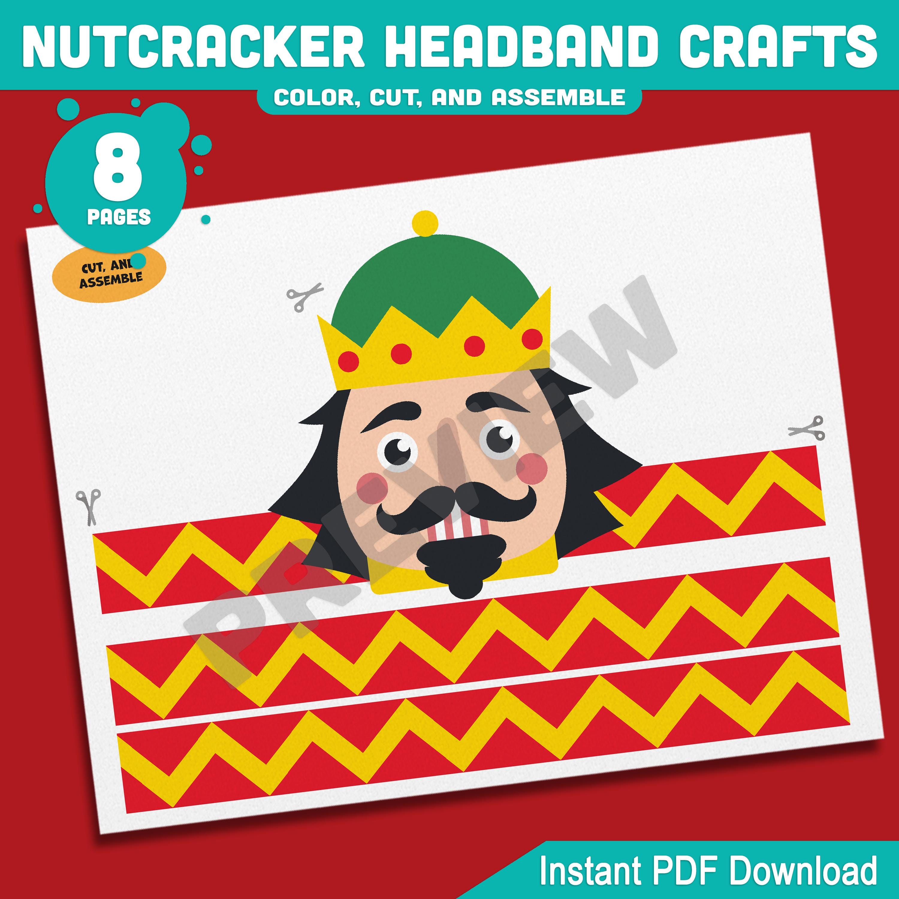 Printable Nutcracker Headband Crafts, Fun Christmas Paper Hat and ...