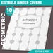 Geometric Patterns Collection Binder Covers, 10 Printable & Editable ...
