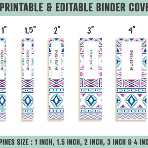 Navajo/tribal Binder Cover, 10 Printable/editable Covers + Spines ...