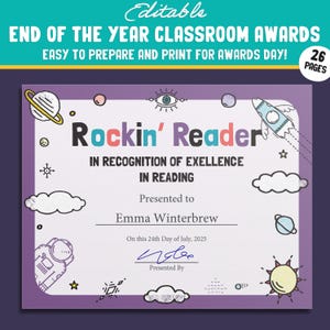 Editable Unique Class Superlatives, Fun Classroom Awards for the End of ...