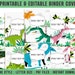 Dinosaur Binder Cover, 10 Printable & Editable Covers+spines, Binder ...