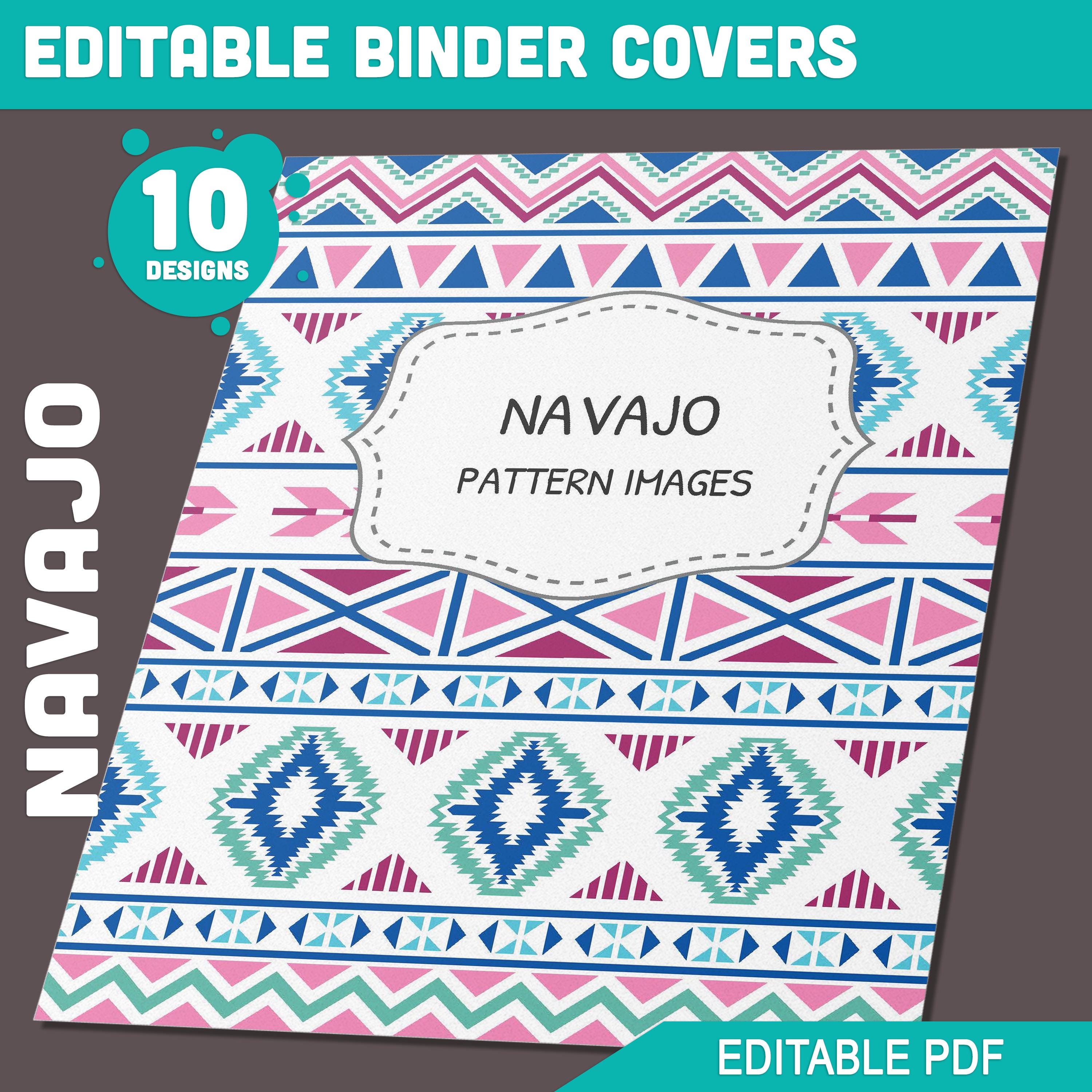 Navajo/tribal Binder Cover, 10 Printable/editable Covers + Spines ...