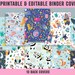 Cute Funny Animals Binder Cover, 10 Printable & Editable Binder Covers ...