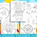 Summer Fun Character Coloring Pages: 20 Playful Designs for - Etsy