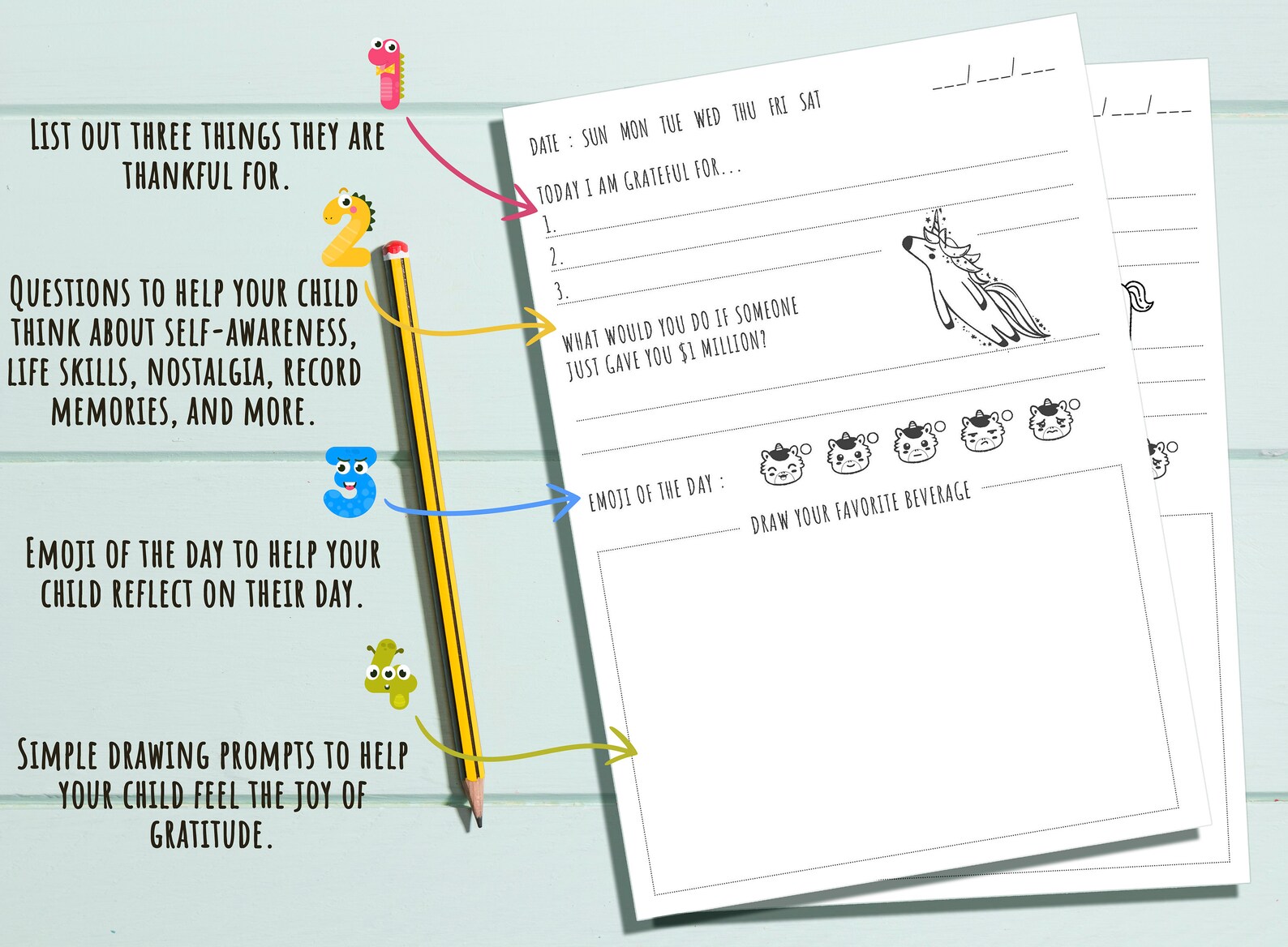 Unicorn Gratitude Journal for Kids/girls: 128 Unique Pages With Magical ...