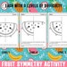Fruit Symmetry Worksheet Fruit Theme Lines of Symmetry - Etsy
