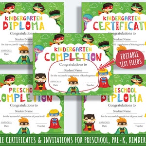 37 Pages of Superhero-themed Diplomas, Certificates, and Invitations ...