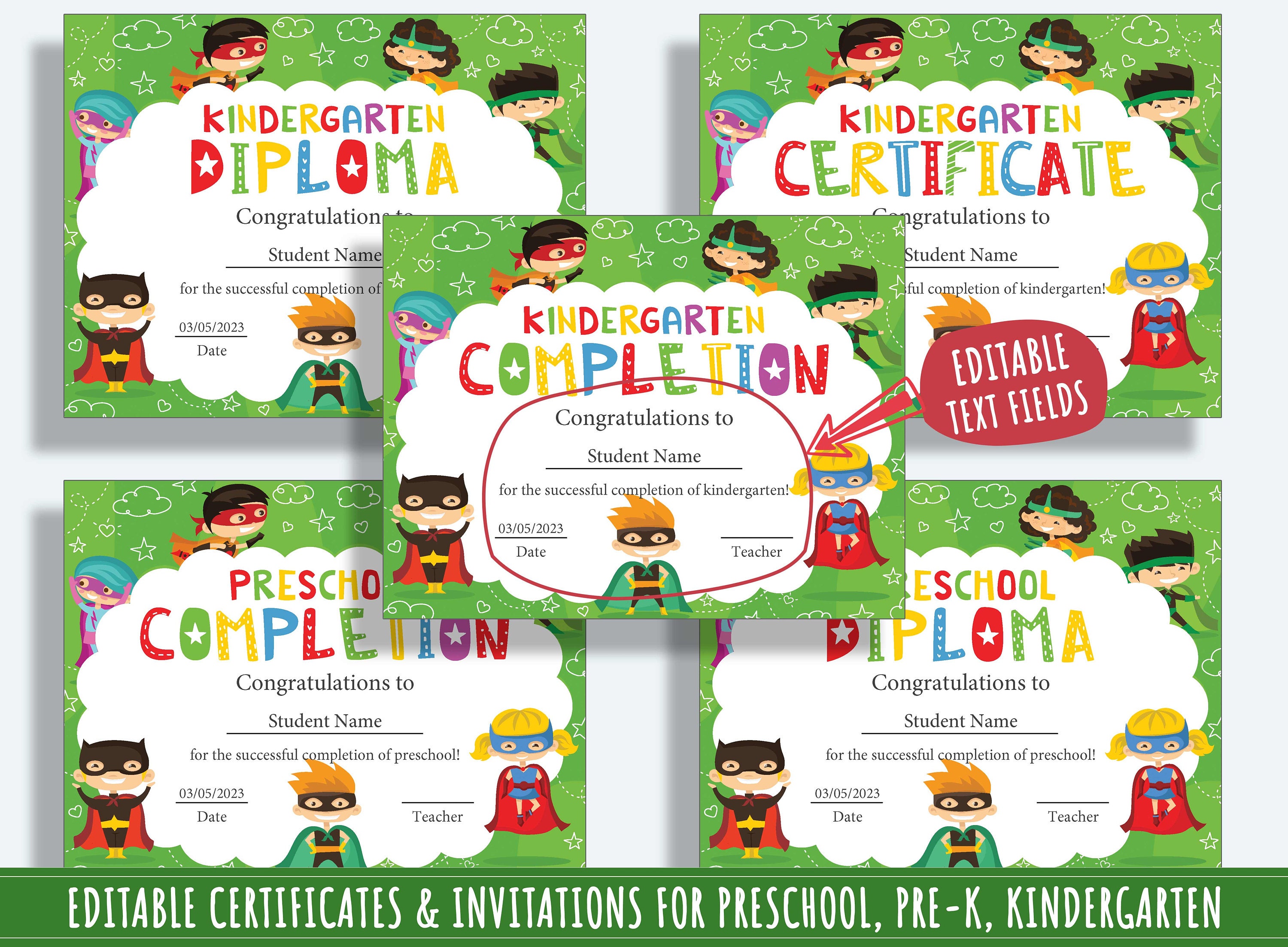 37 Pages of Superhero-themed Diplomas, Certificates, and Invitations ...