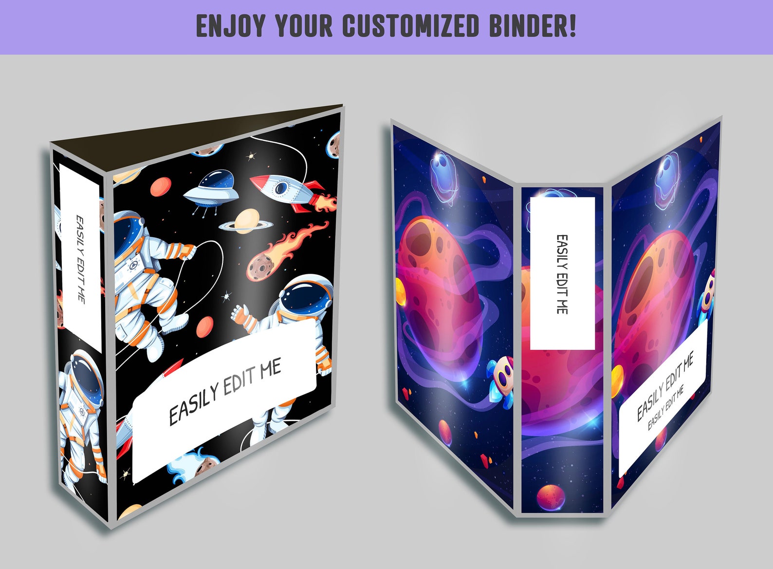 Binder Cover Boys 10 Printable & Editable Binder - Etsy